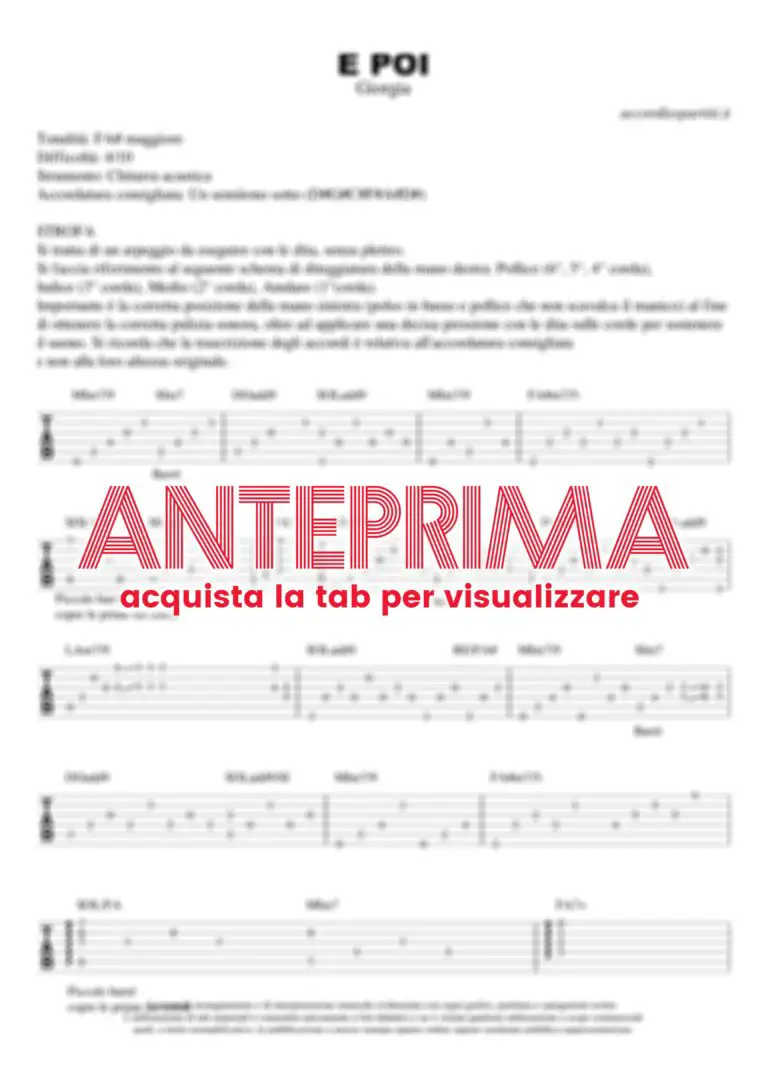 E POI Tab Chitarra 100% Corretta